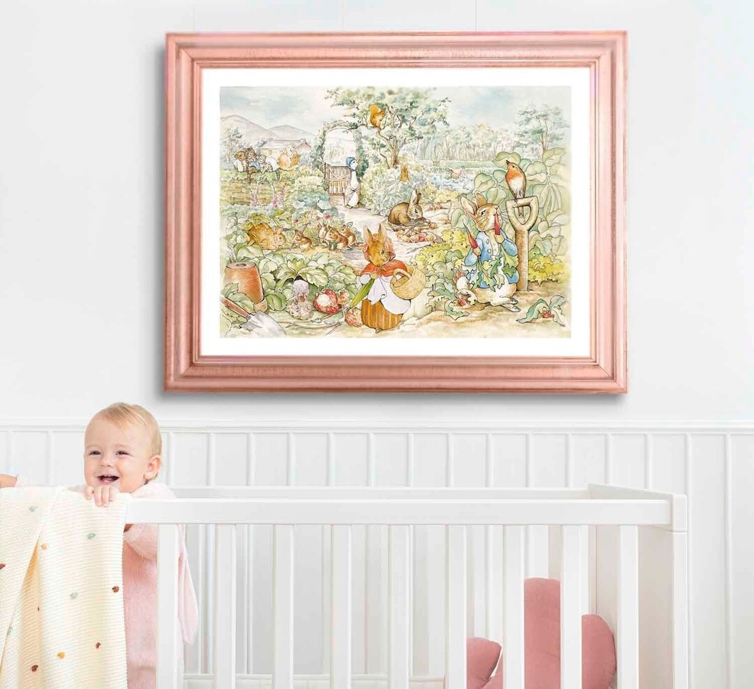 Peter Rabbit in Mr. Mcgregor's Garden Decor Instant Printable Digital ...