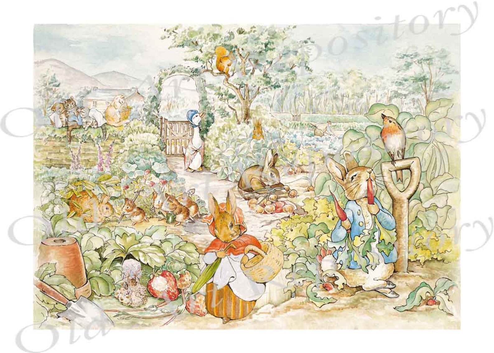Peter Rabbit in Mr. Mcgregor's Garden Decor for Baby Shower, Digital ...