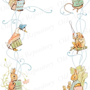 Peter Rabbit PNG Clip Art Mega Bundle for Baby Shower Birthday Party ...
