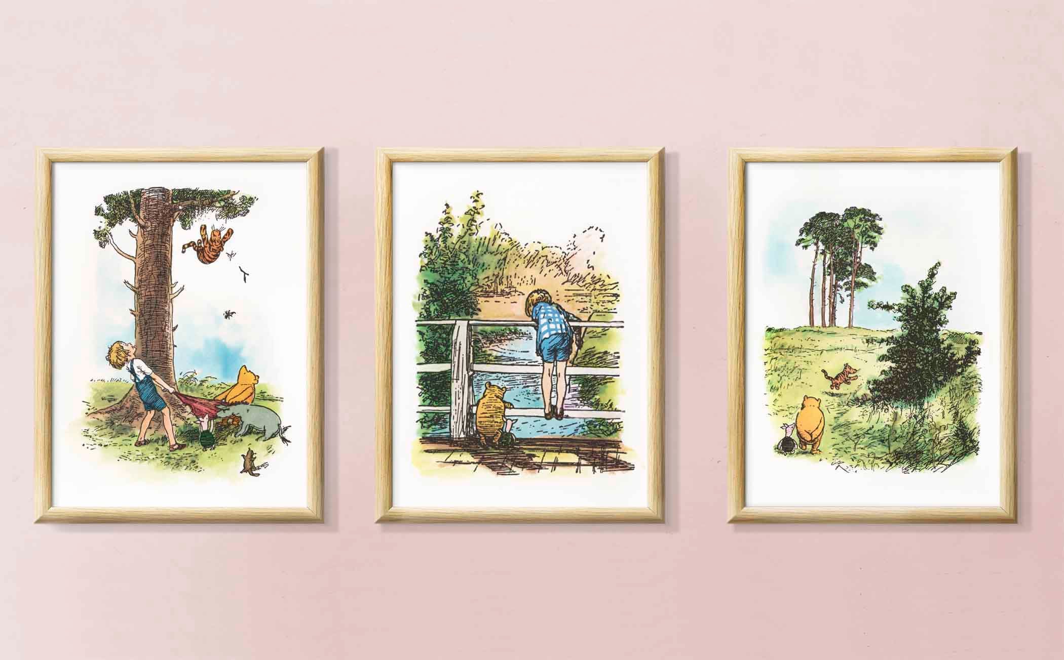 Winnie the Pooh Wall Decor Classic Pooh Printable Digital - Etsy