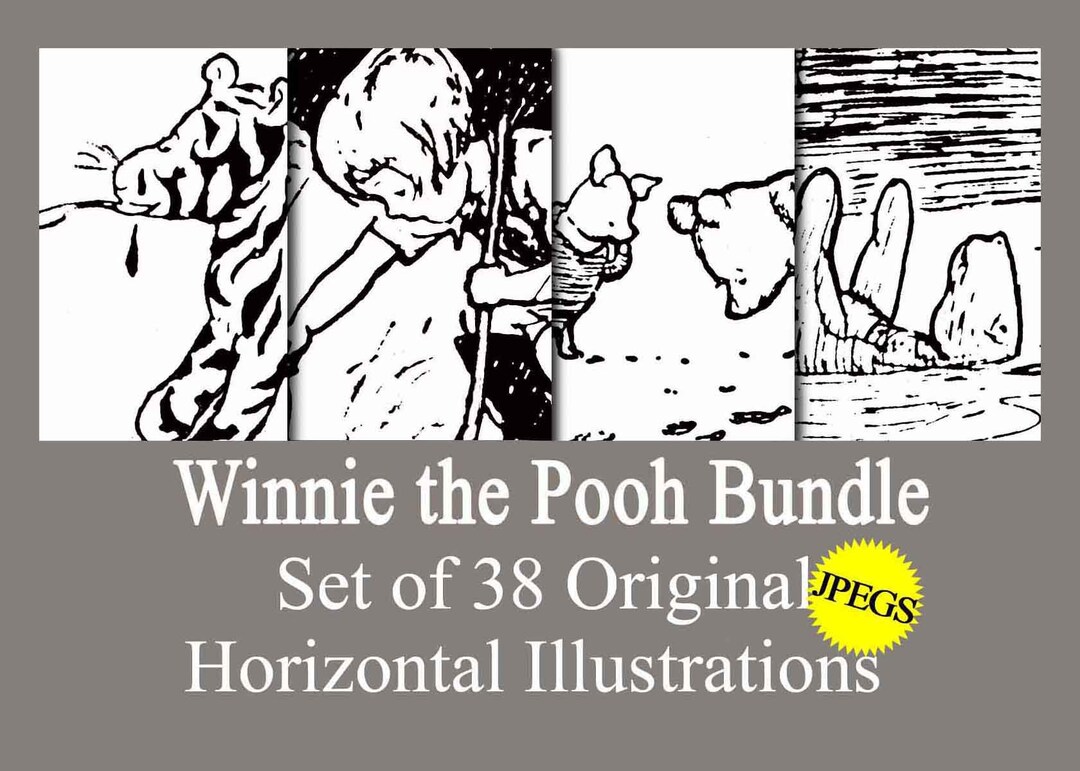 Set of 38 Classic Winnie the Pooh Poster Prints, Winnie the Pooh ...