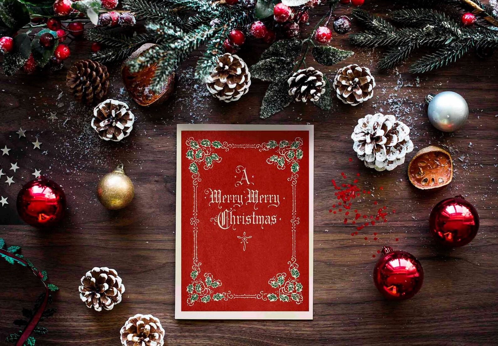 Victorian Christmas Book Cover Art A Merry Merry Christmas. Vintage ...