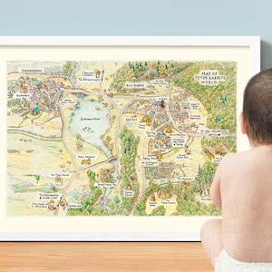 Peter Rabbit Map Decor Instant Printable Digital Download, Pastel Wall ...