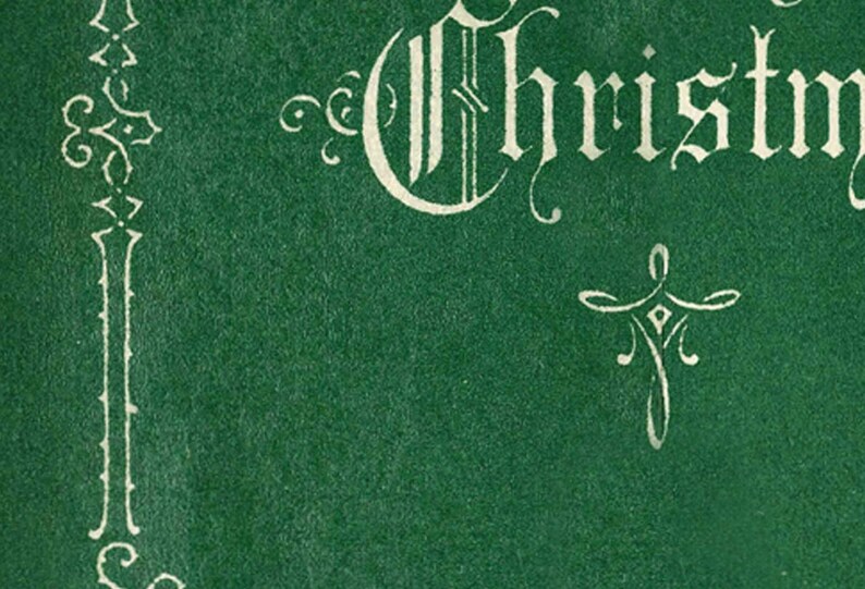 Victorian Christmas Book Cover Art A Merry Merry Christmas. Vintage ...