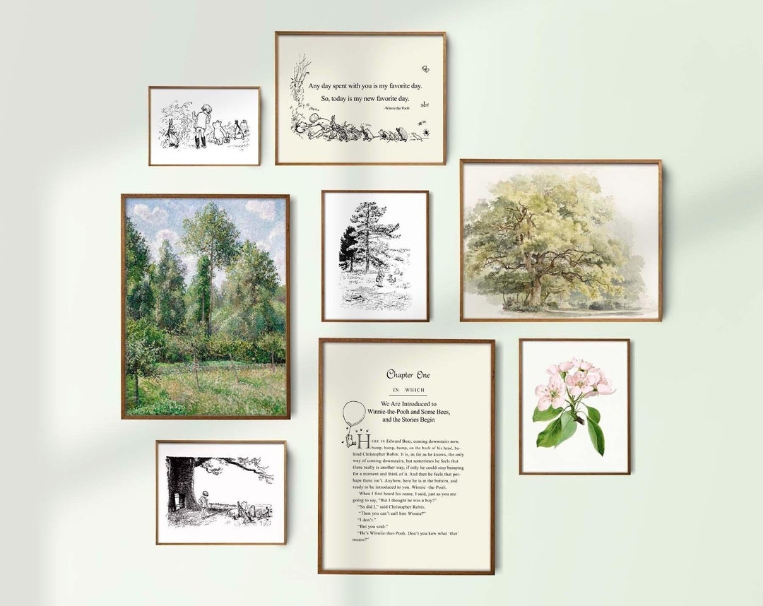 Classic Winnie the Pooh Nursery Prints, Vintage Literary Wall Art ...