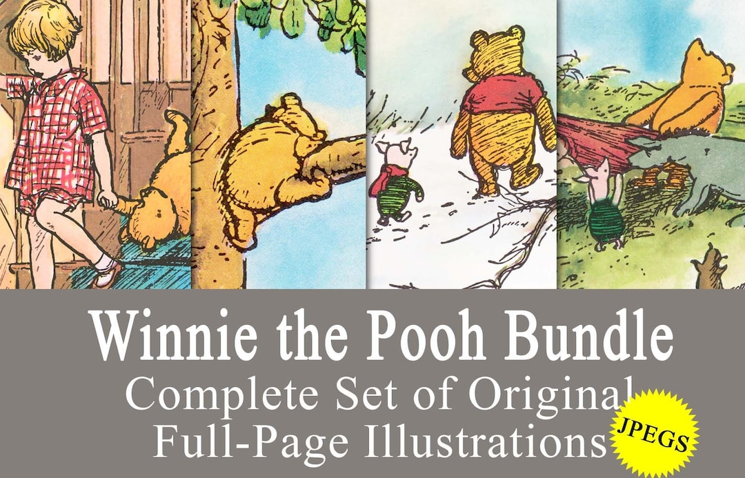 Winnie the Pooh Wall Decor Classic Pooh Printable Digital - Etsy