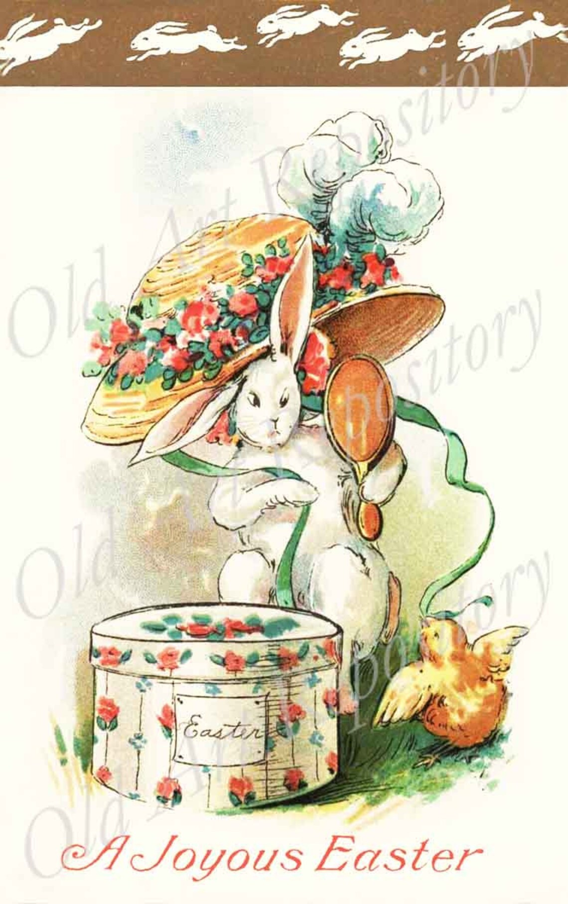 Printable Vintage Easter Postcards. Girls in Easter Bonnets - Etsy
