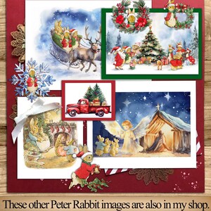 Peter Rabbit Christmas Clip Art PNG Watercolor Images for Xmas Party ...