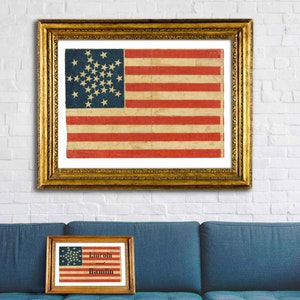 American Flag Poster for Rustic Americana Wall Decor, America Wall Art ...