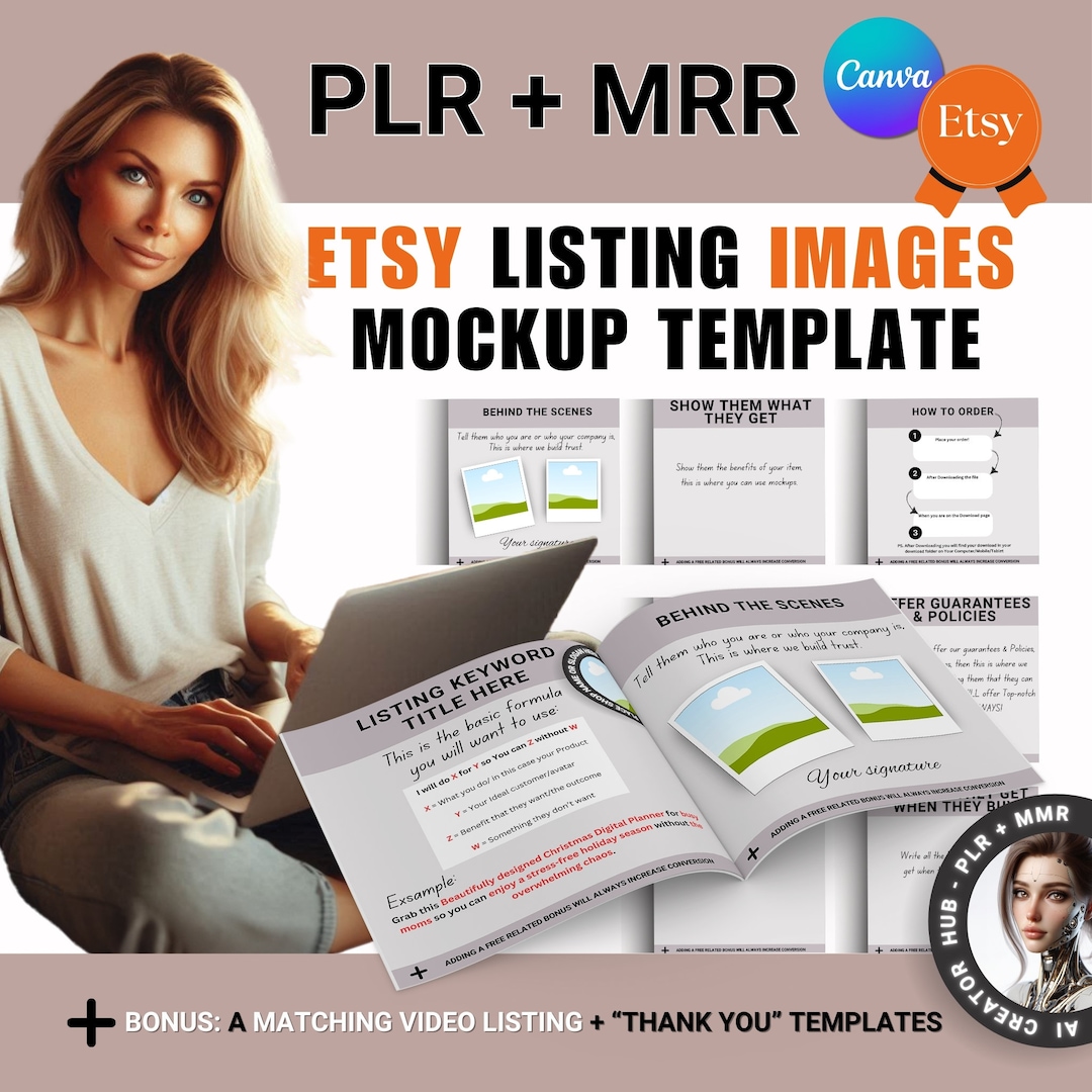 MRR PLR Etsy Template and Video Template for Listing 10 Download ...