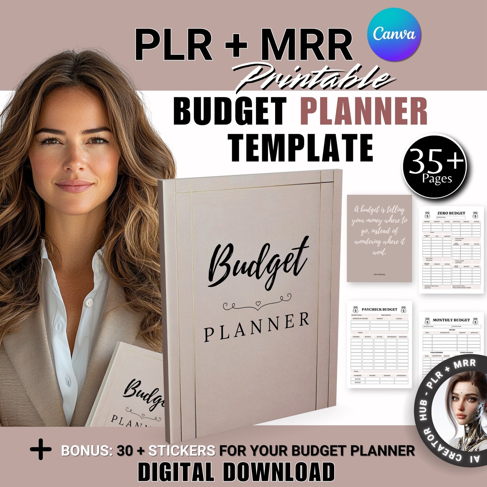 Printable Budget Planner & Financial Tracker | Budget Organizer With ...