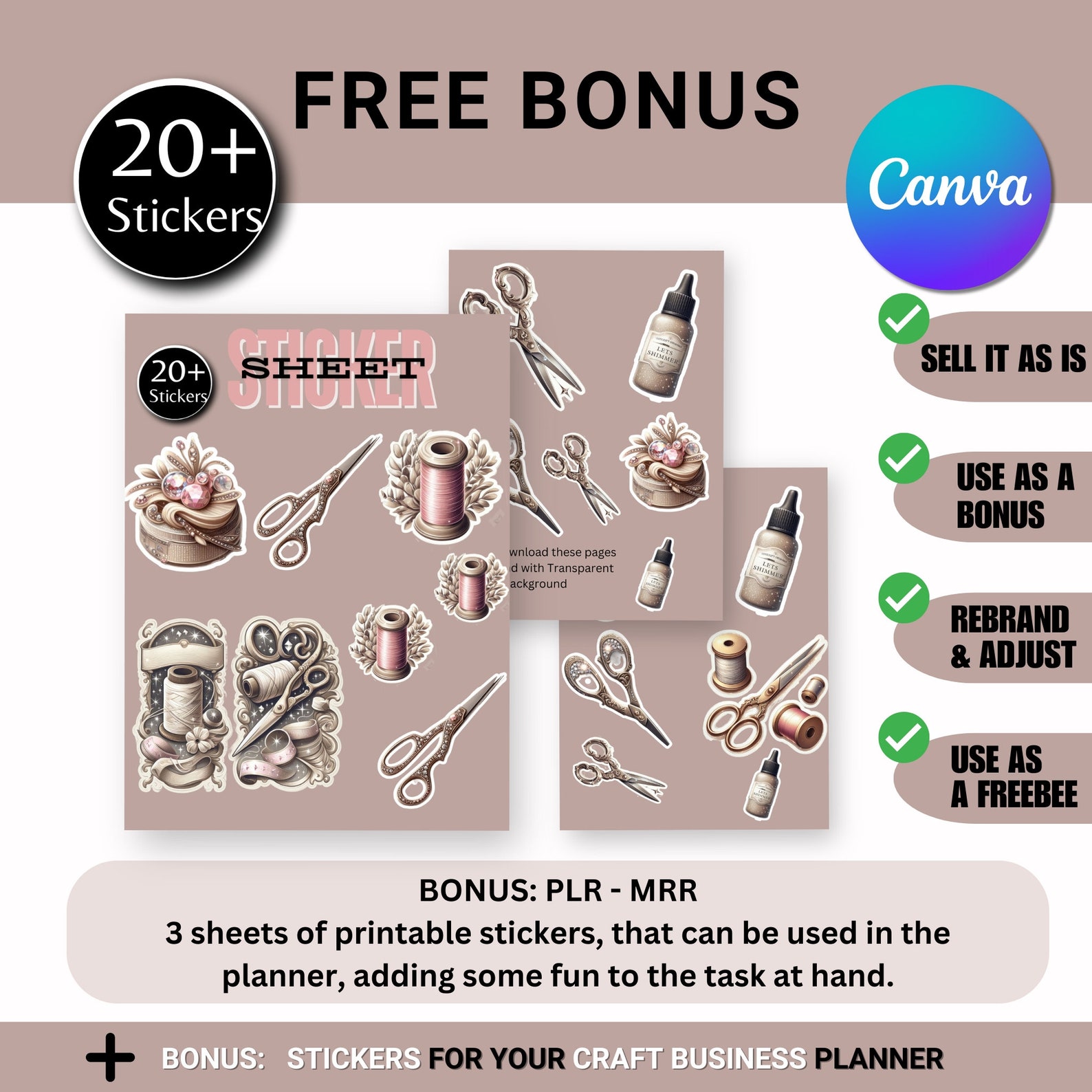 Printable Planner for Craft Business, Editable, Lead Magnet, Small ...