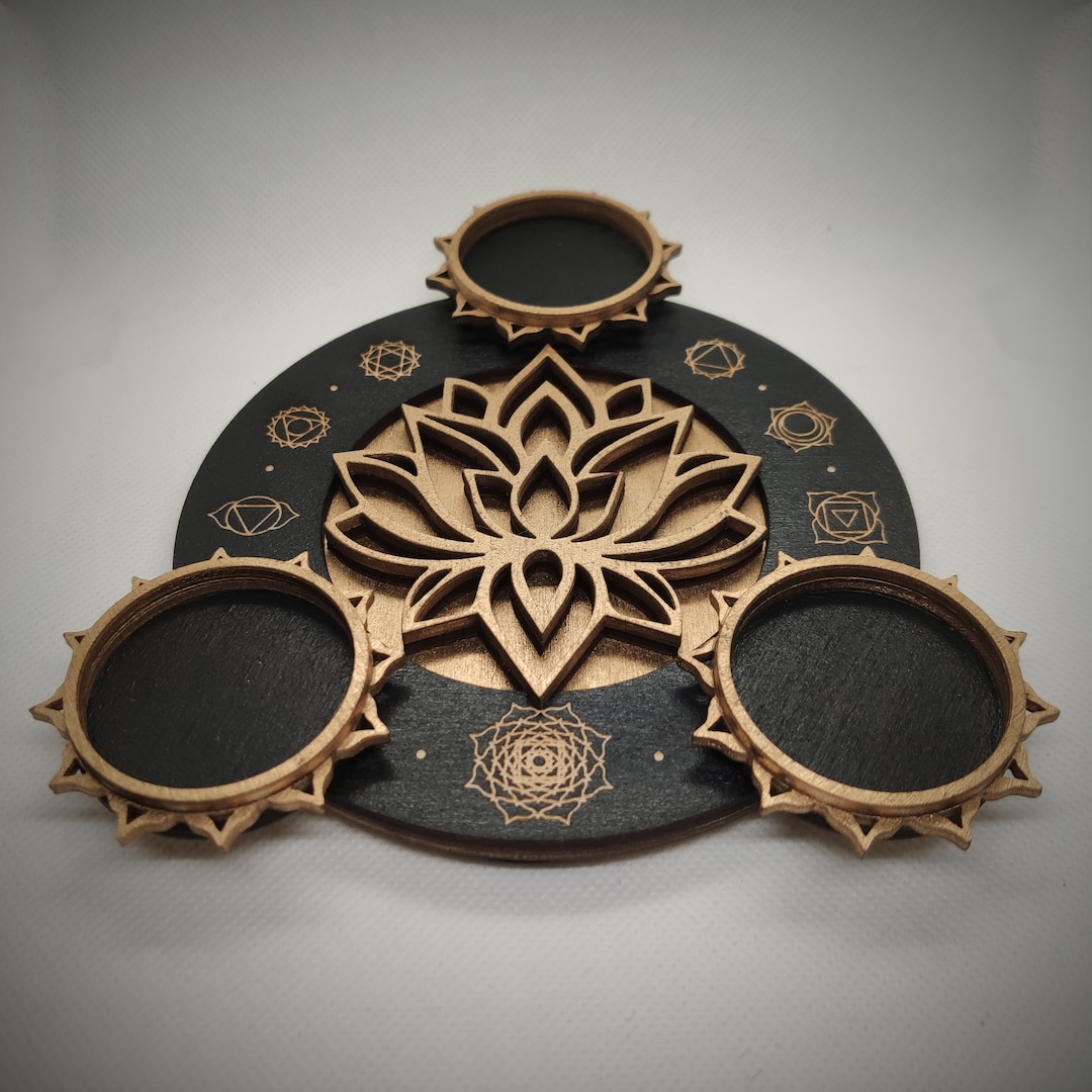 Lotus and Chackras Candle Holder SVG, AI, CDR, Digital Files for Laser ...