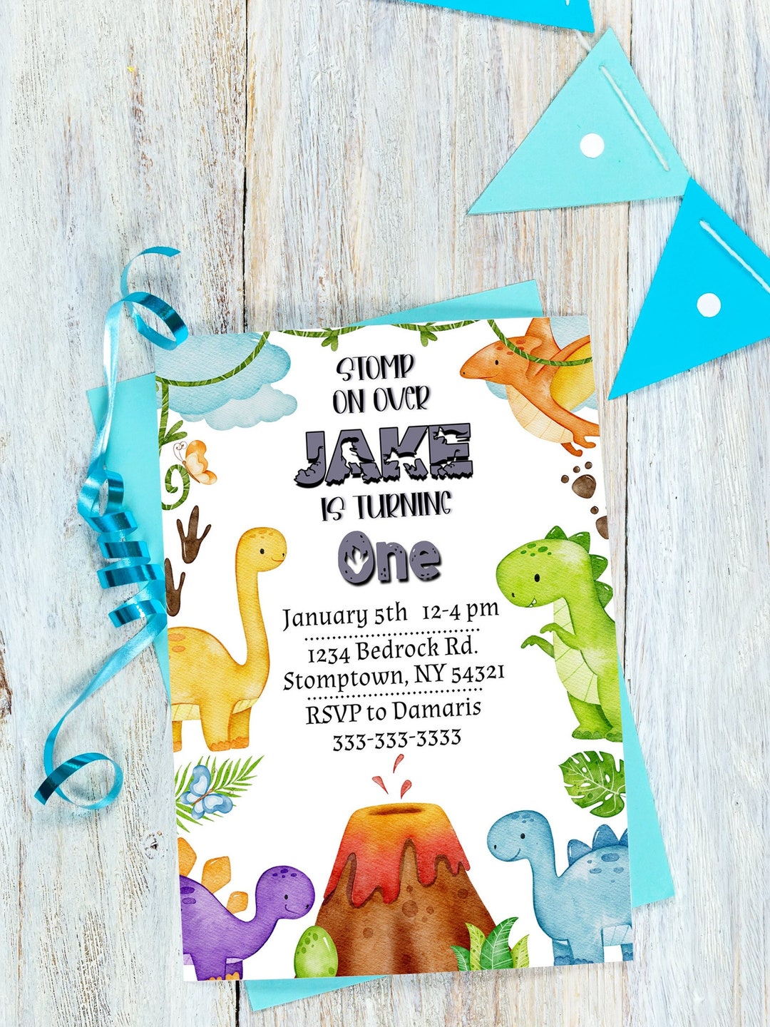 Dinosaur Birthday Invitation, Dinosaur E Invite, Dinosaur Party Invite ...