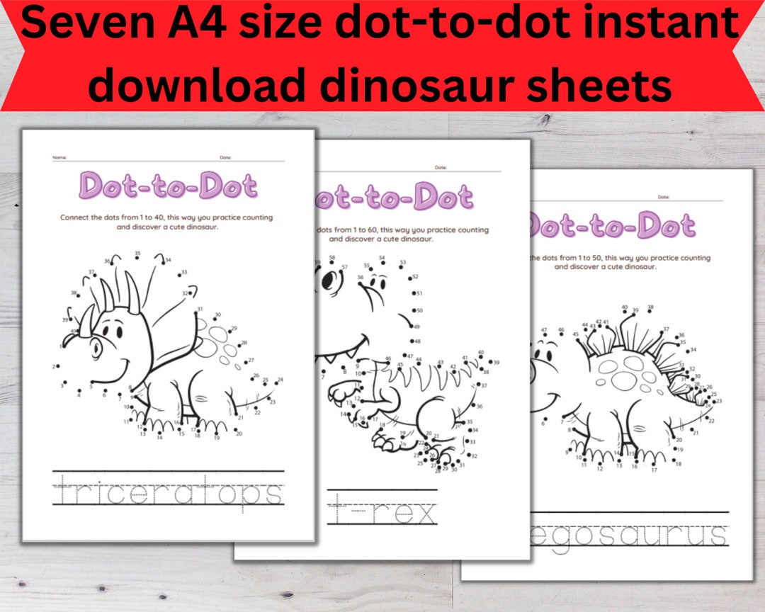 Seven Fun Dot-to-dot Coloring in Sheets, Learn How to Count With These ...