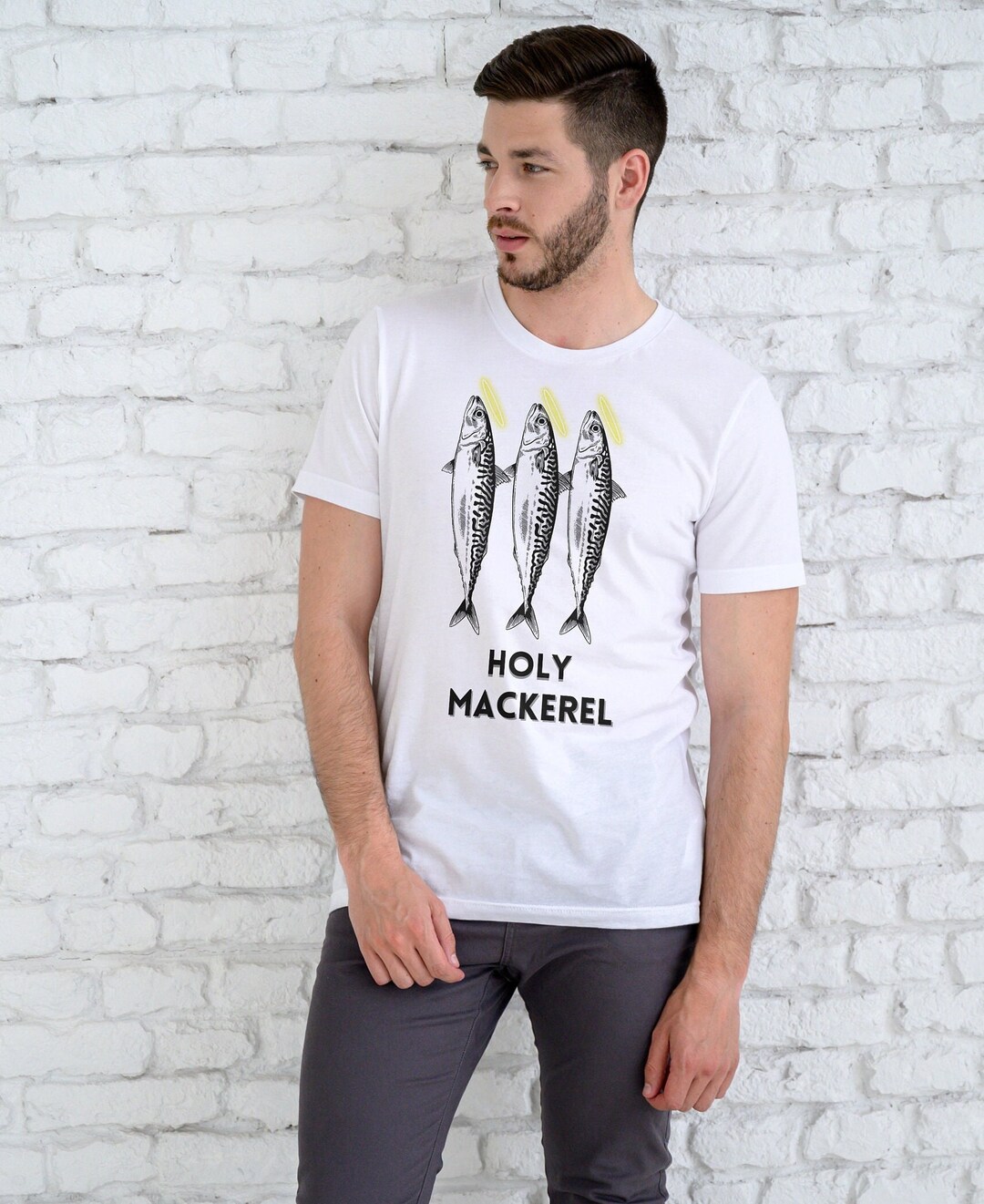 Funny Holy Mackerel Fish Tshirt, a Great Gift for Someone Who Likes Fishing, for Men and Women ...