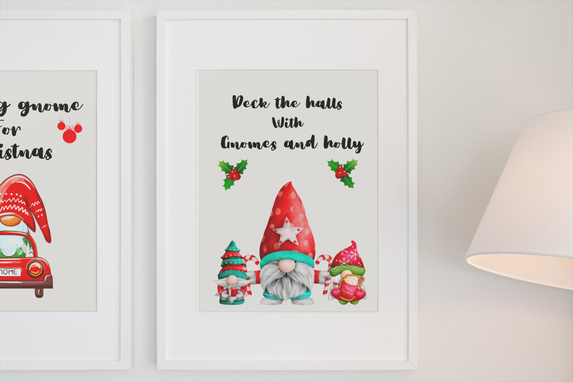 Cute Christmas Gnome Printable, A4 & A5 Instant Digital Download ...