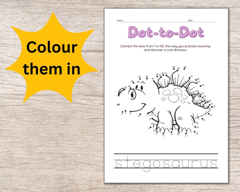 Seven Fun Dot-to-dot Coloring in Sheets, Learn How to Count With These ...