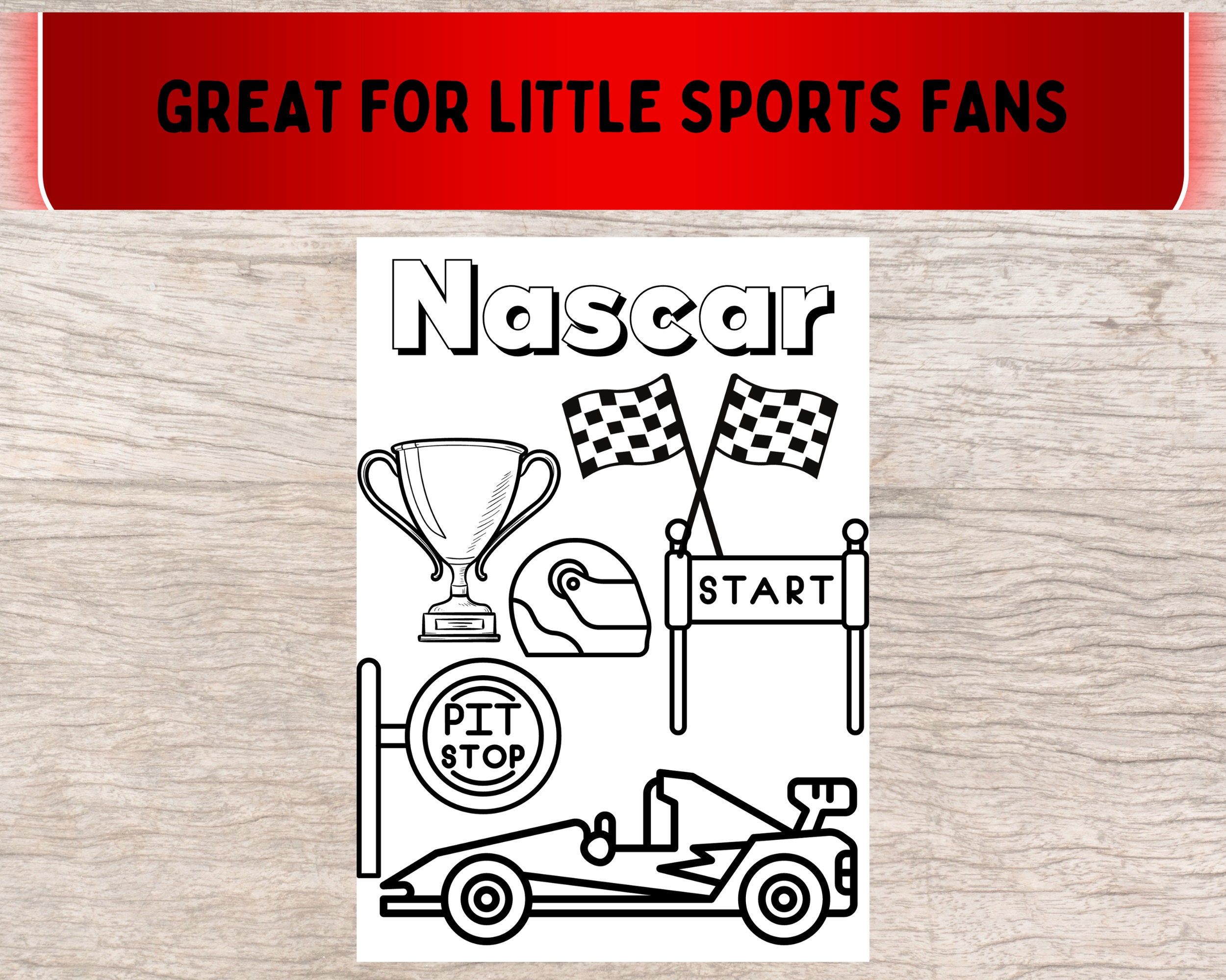 Fun Popular American Sports Coloring in Pages, Instant Digital Download ...