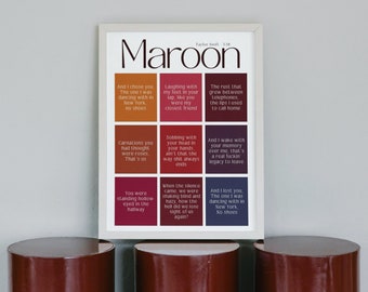 Maroon Poster - Etsy