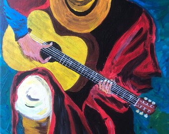 Spanish Guitarist Art - Etsy