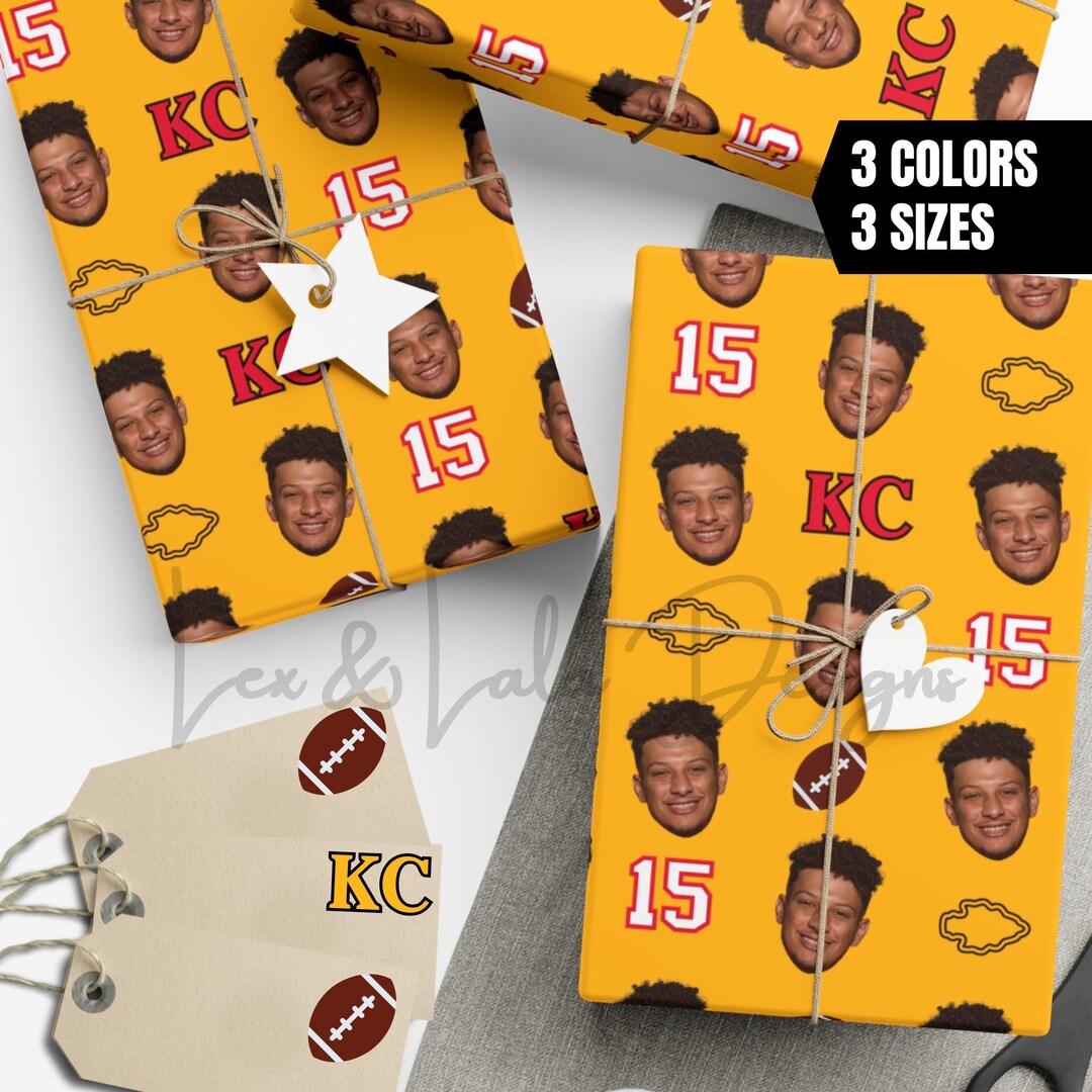 Patrick Mahomes Wrapping Paper. Kansas City Chiefs Wrapping Paper ...
