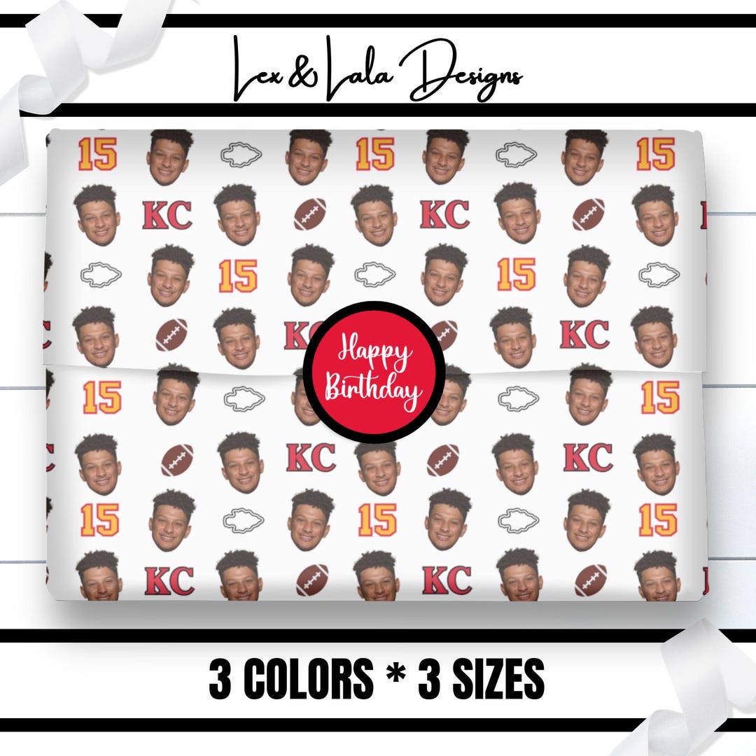 Patrick Mahomes Wrapping Paper. Kansas City Chiefs Wrapping Paper ...