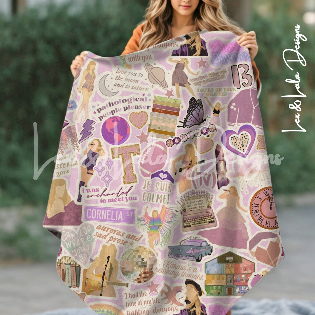 Taylor Swifty Blanket. Taylor Swifty Gift. Taylor Merch. Eras Tour ...