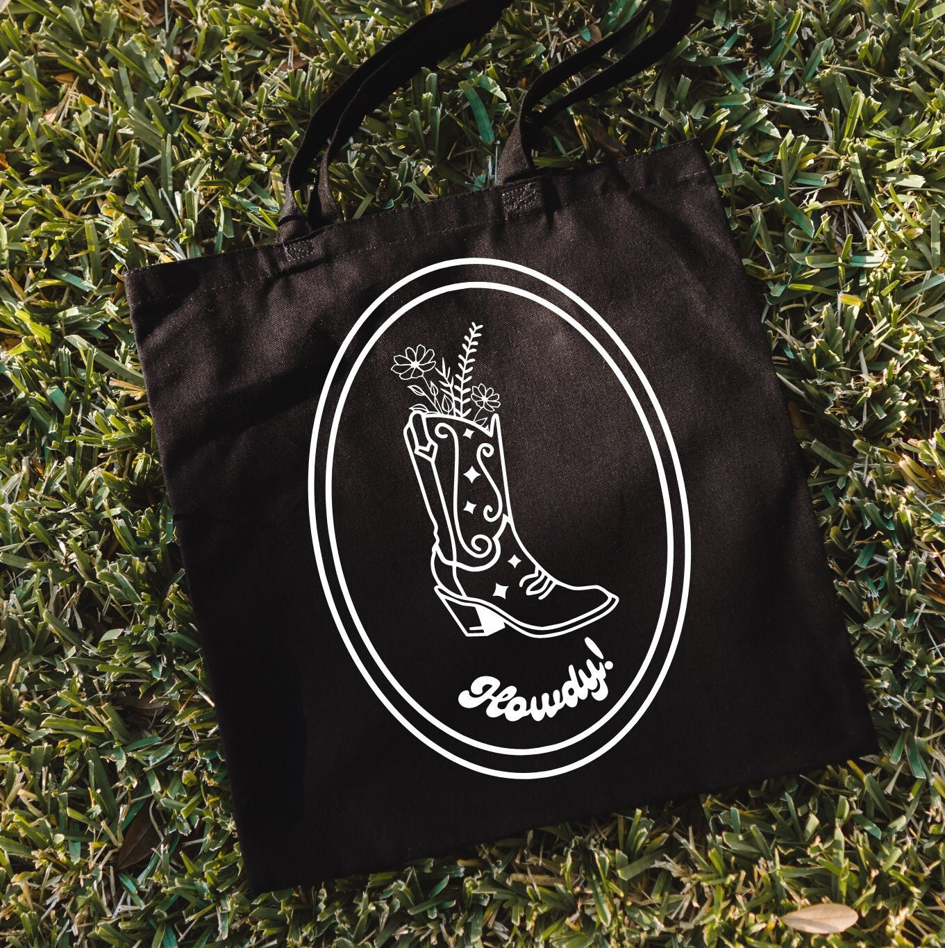 Howdy Cowboy Tote Bag Trendy Tote Bag Groovy Tote Bag Retro - Etsy