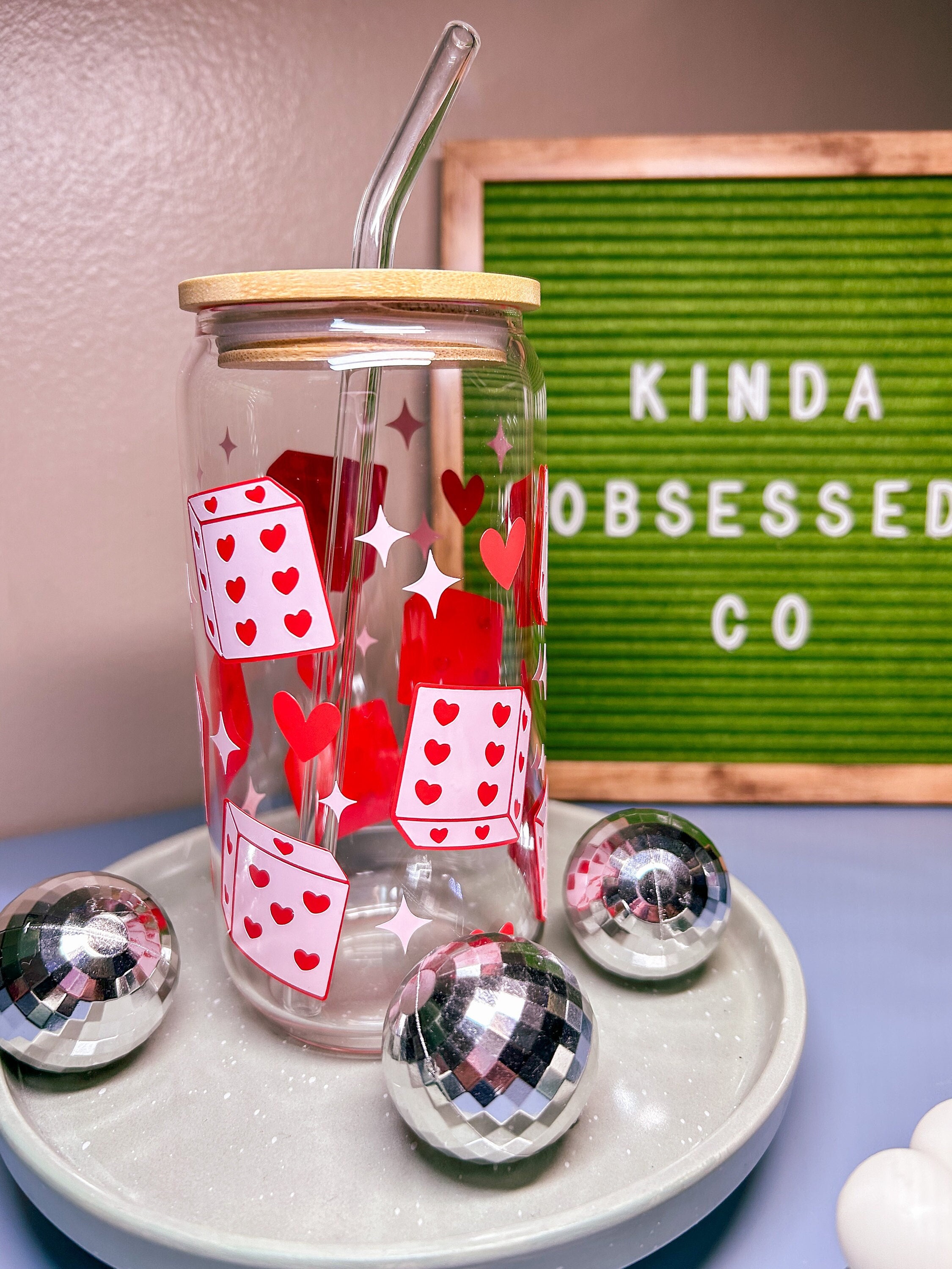 Roll the Dice Glass Glass Cup Groovy Glass Cup Gifts for - Etsy