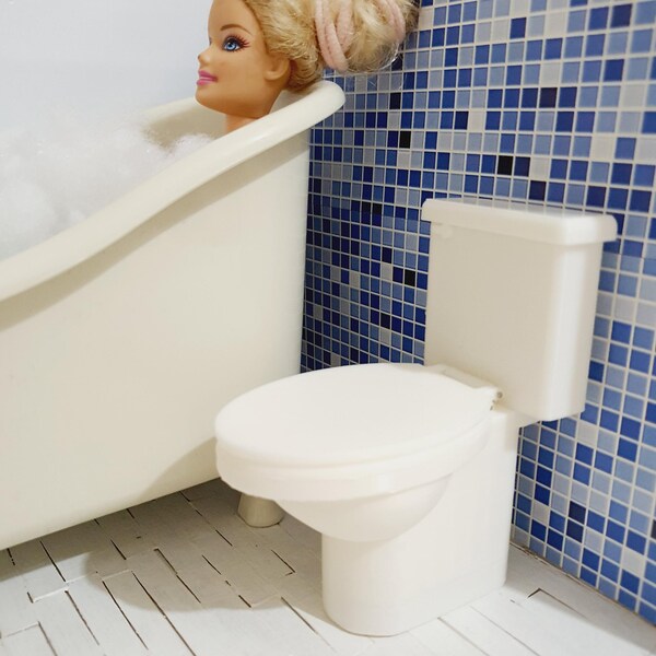 Dollhouse Barbie Toilet - Etsy