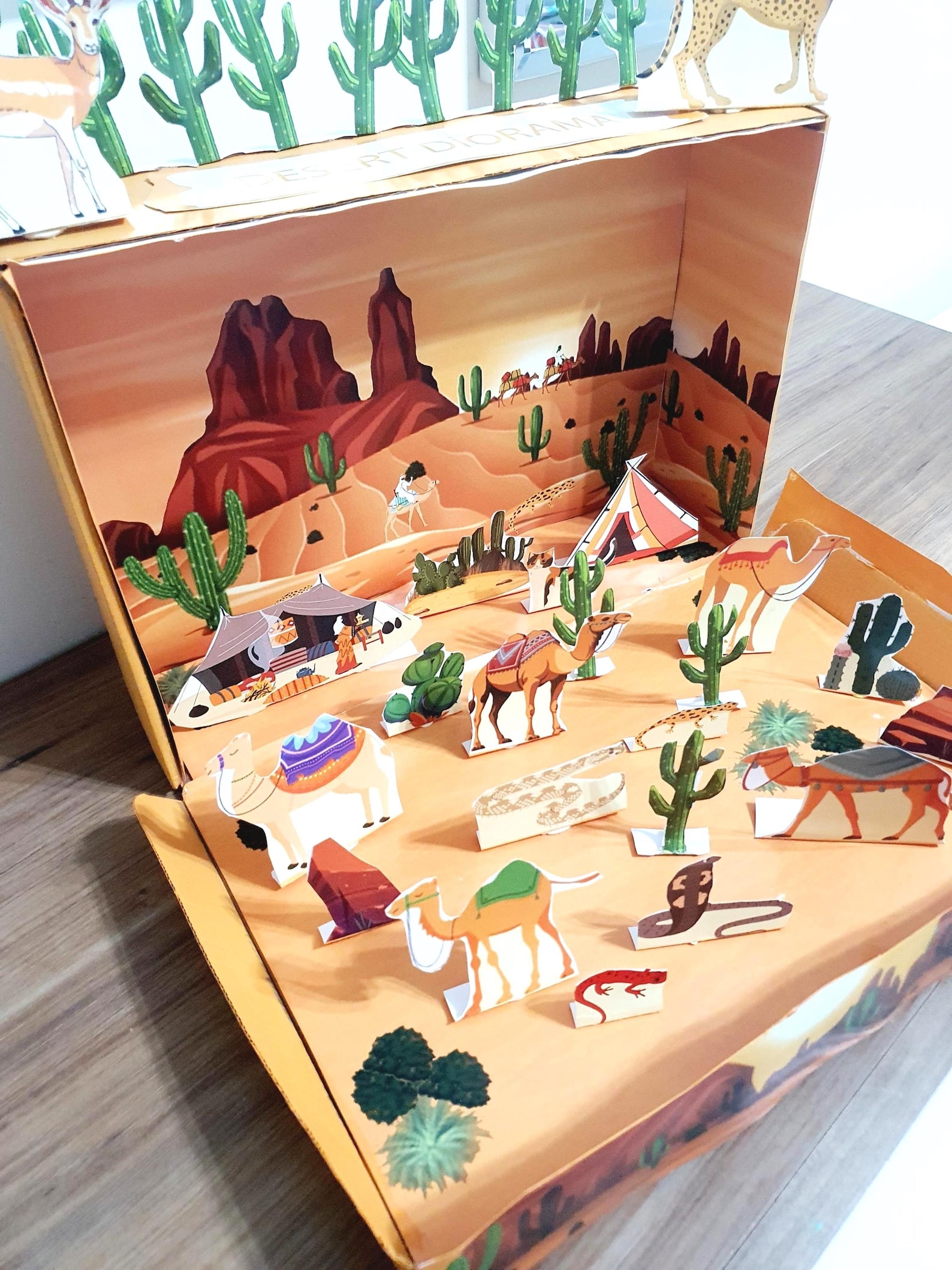 Printable Shoebox Desert Diorama: Camel Cactus Habitat Dijital File - Etsy