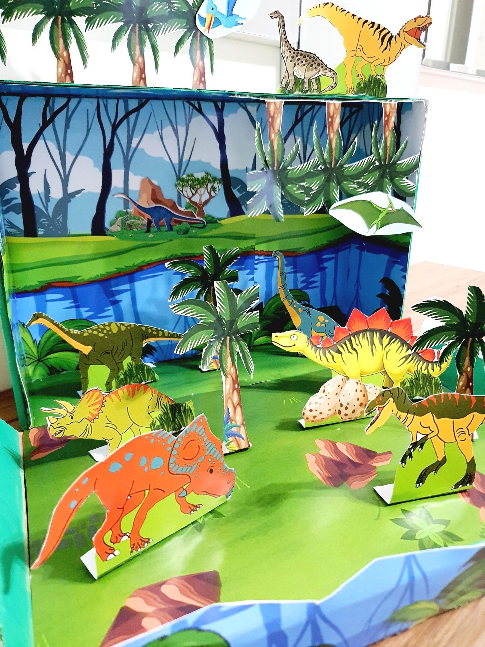 Printable Shoebox Dinosaur Diorama: Dinosaur Habitat Dijital File - Etsy
