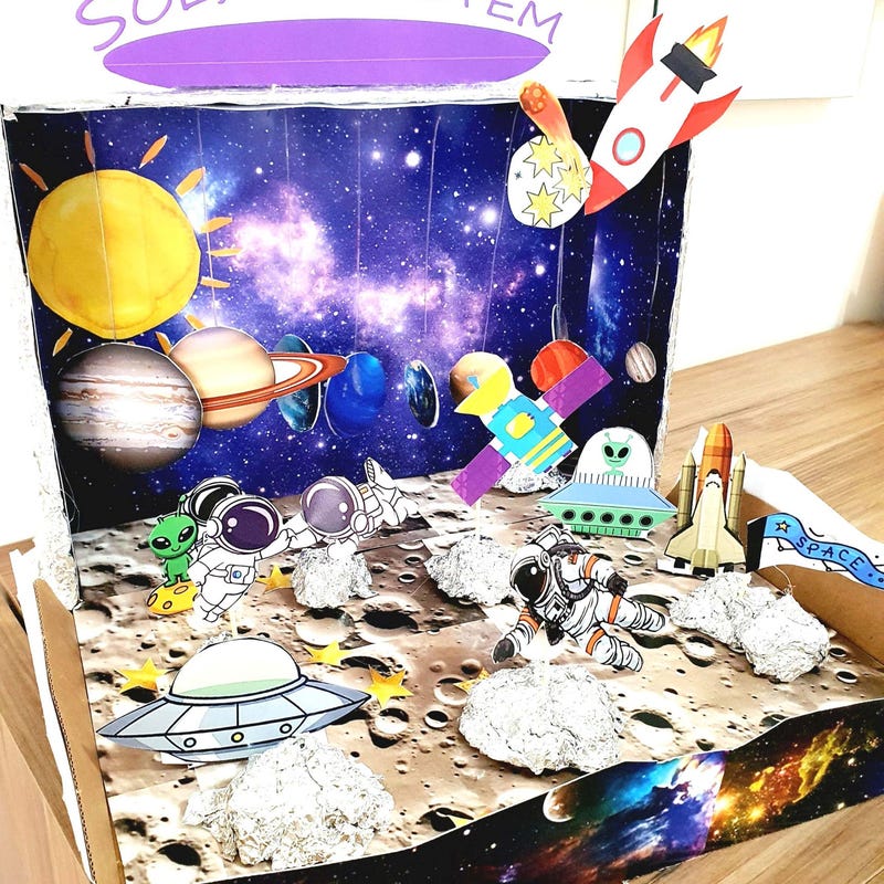 Printable Space Diorama - Etsy UK