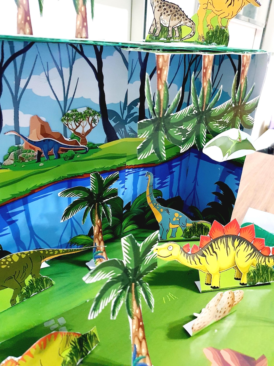 Printable Shoebox Dinosaur Diorama: Dinosaur Habitat Dijital File - Etsy