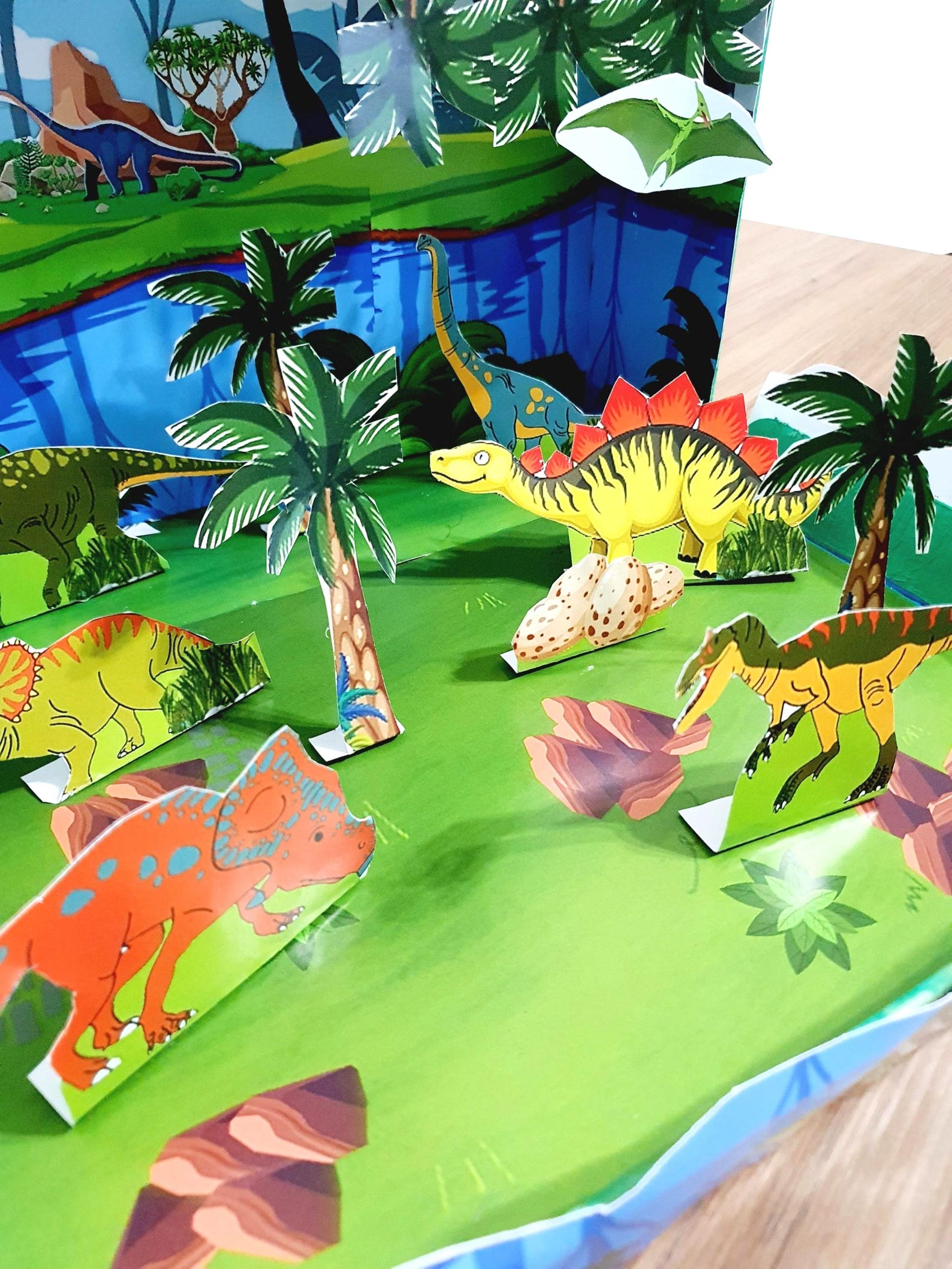 Printable Shoebox Dinosaur Diorama: Dinosaur Habitat Dijital File - Etsy