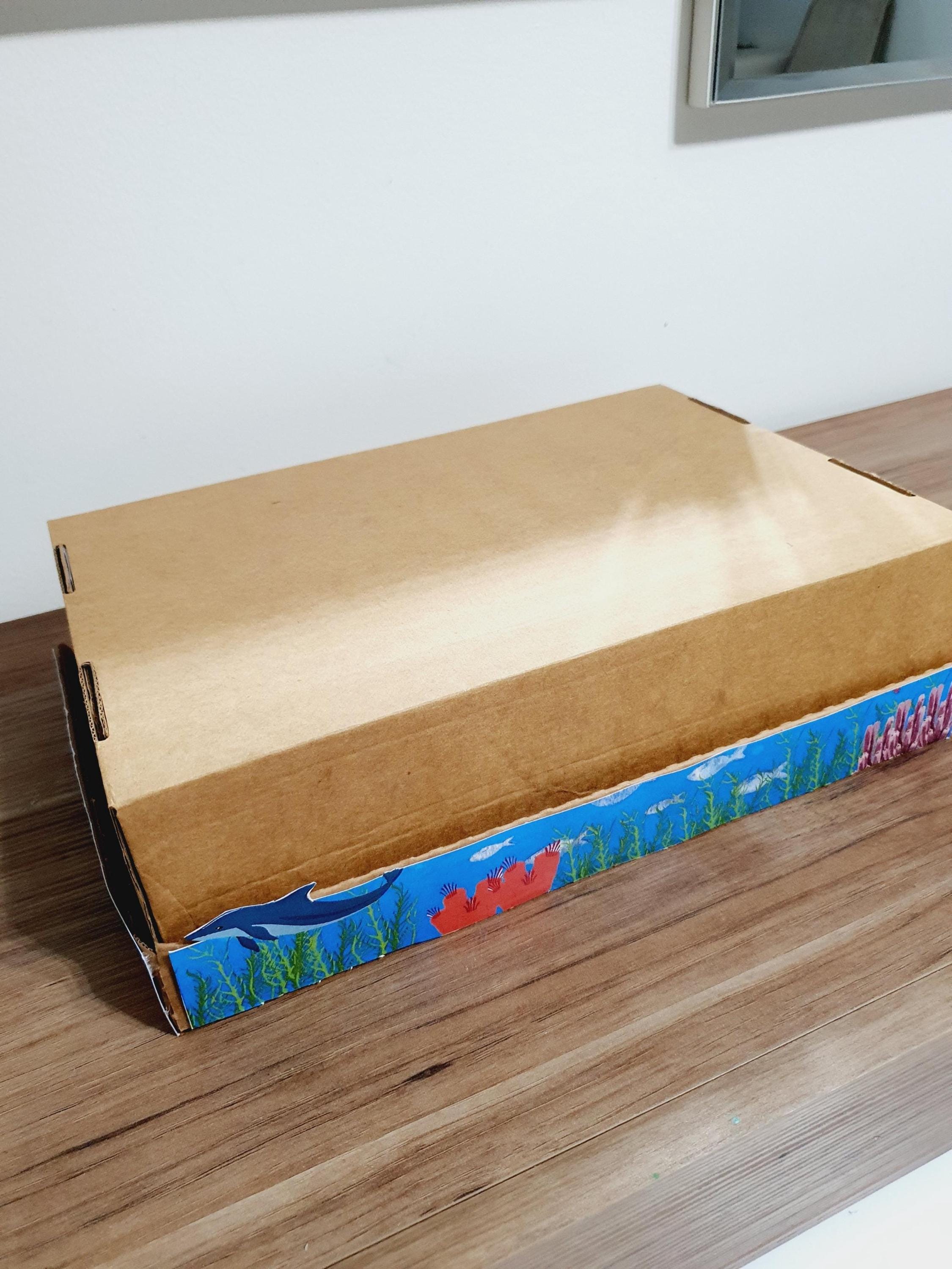 Printable Shoebox Diorama,blue Ocean Sea Habitat Animals Fish Shark ...