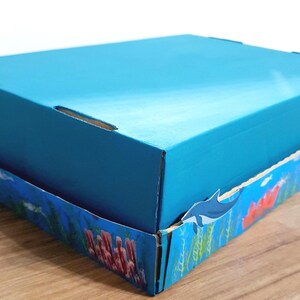 Printable Shoebox Diorama,blue Ocean Sea Habitat Animals Fish Shark ...