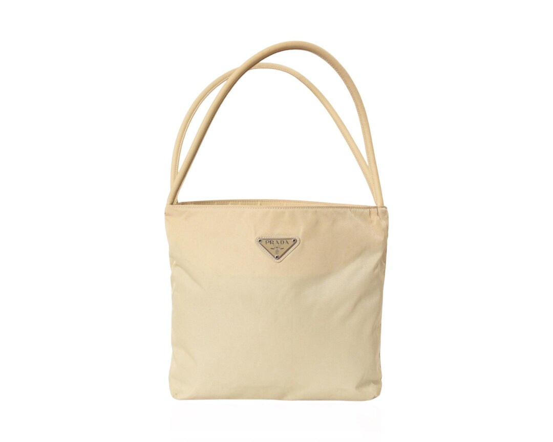 Prada Beige Tessuto Nylon Shoulder Bag Handbag - Etsy
