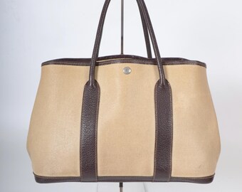 Hermès Garden Party PM Tote Bag Handbag Button Leather - Etsy