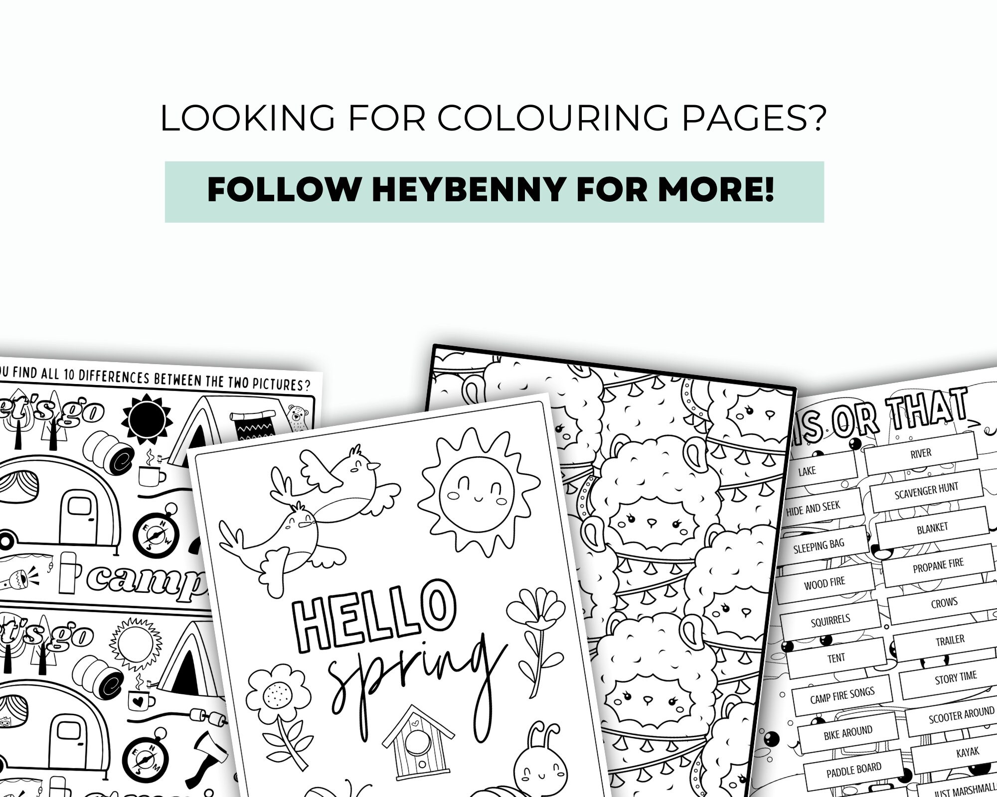 Let's Workout Set of 10 Colouring and Activity Pages for Kids, Fitness ...