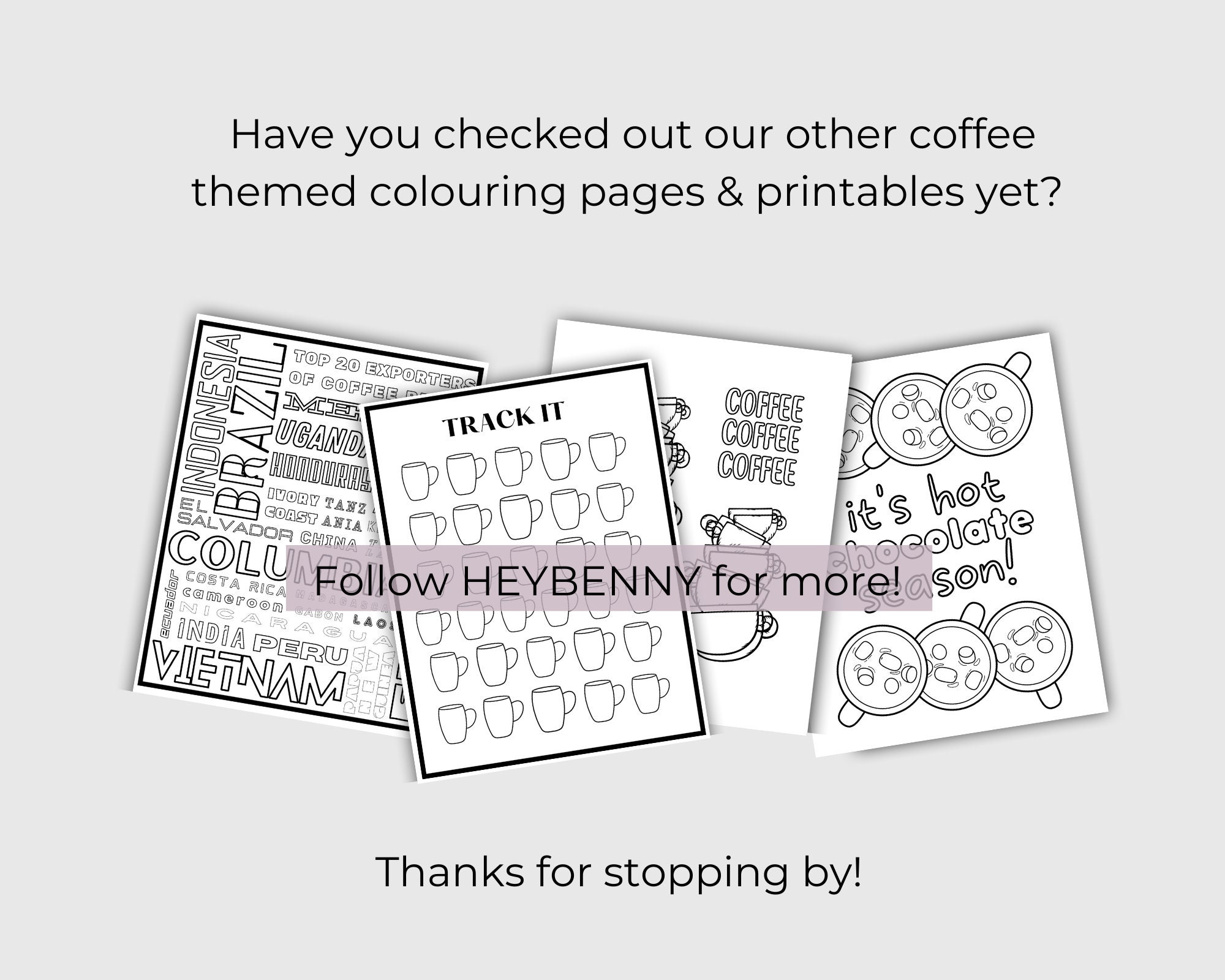 8 Page COFFEE Themed Activity Bundle, Coffee Colouring Pages for Kids ...