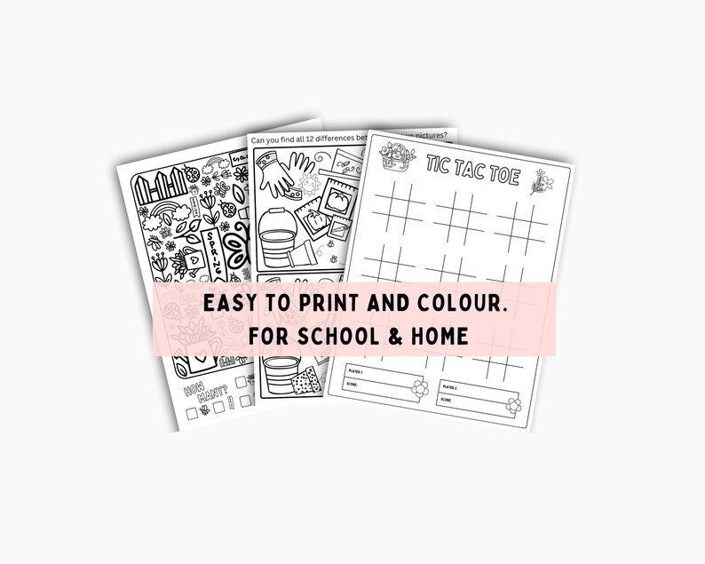 HELLO SPRING Activity & Colouring Pages for Early Elementary, Classroom ...