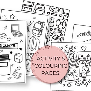 BACK TO SCHOOL - Colouring and Activity Pages for Early Elementary ...