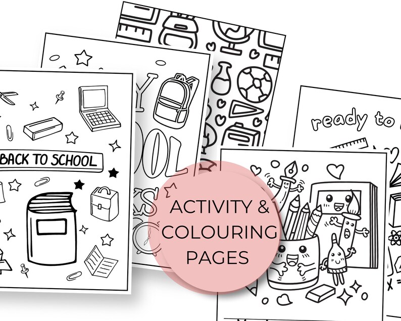 BACK TO SCHOOL - Colouring and Activity Pages for Early Elementary ...