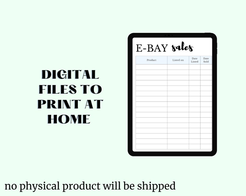 ONLINE SALES TRACKER Printable | Basic Sales Record | Instant Download ...