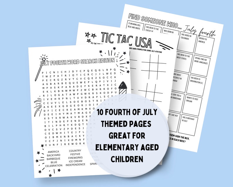 Fourth of July Colouring Pages Activity Printable, July Fourth Kids ...