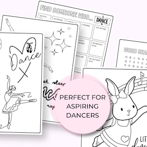 Let's Dance | 12 Page Activity & Colouring Bundle, Pdf Download Print ...