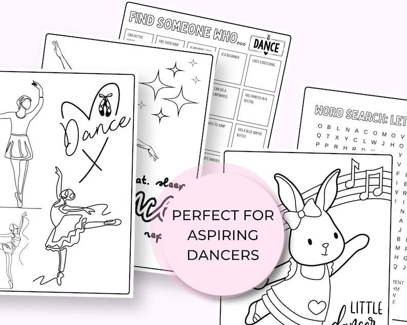 Let's Dance 12 Activity & Colouring Page Bundle, Pdf Download to Print ...