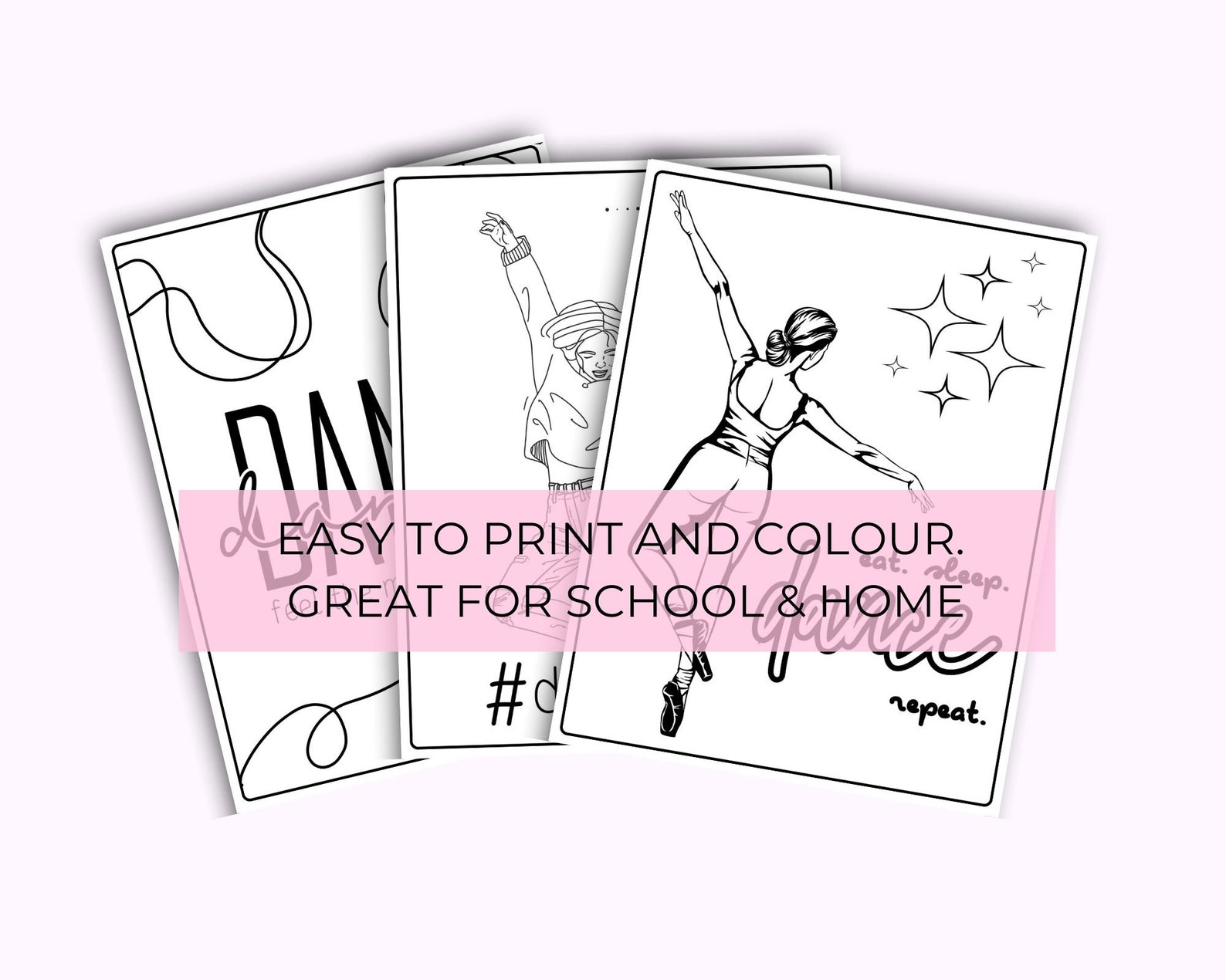 Let's Dance | 12 Page Activity & Colouring Bundle, Pdf Download Print ...